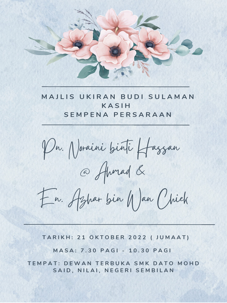 Tentatif Majlis Persaraan | PDF