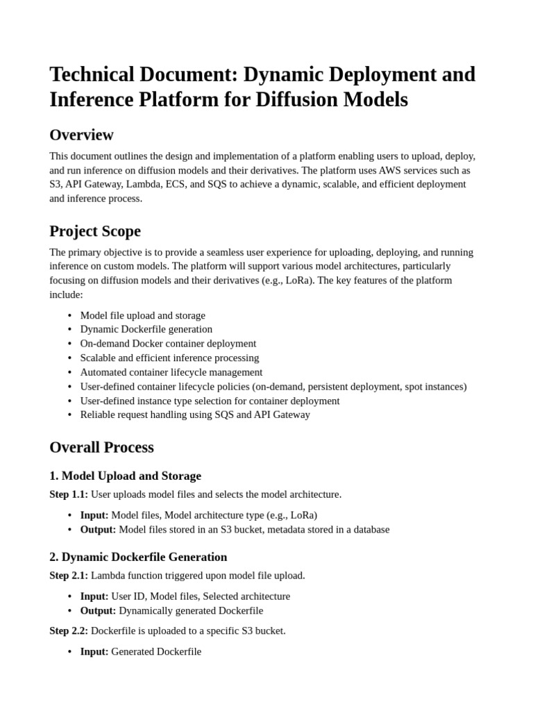 Technical Report Diffusion Platform | PDF | Amazon Web Services | Databases