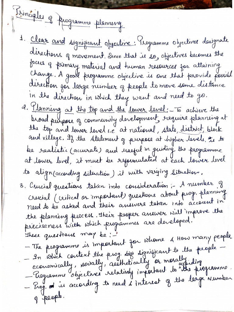 Principles of Programme Planning Eecm | PDF