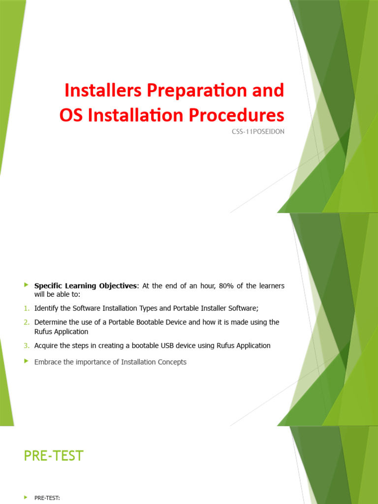Bootable USB Creation and OS Setup Guide | PDF | Installation (Computer ...