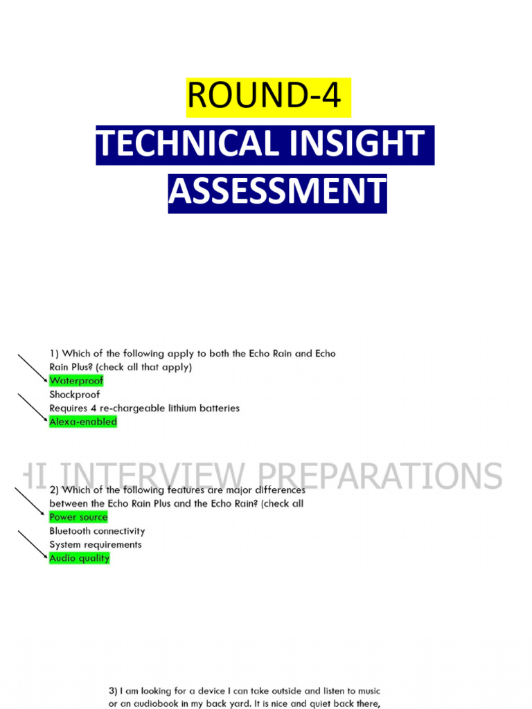 Technical Assessment Round - 4 (VCS) ABHI INTERVIEW PREPARATIONS | PDF
