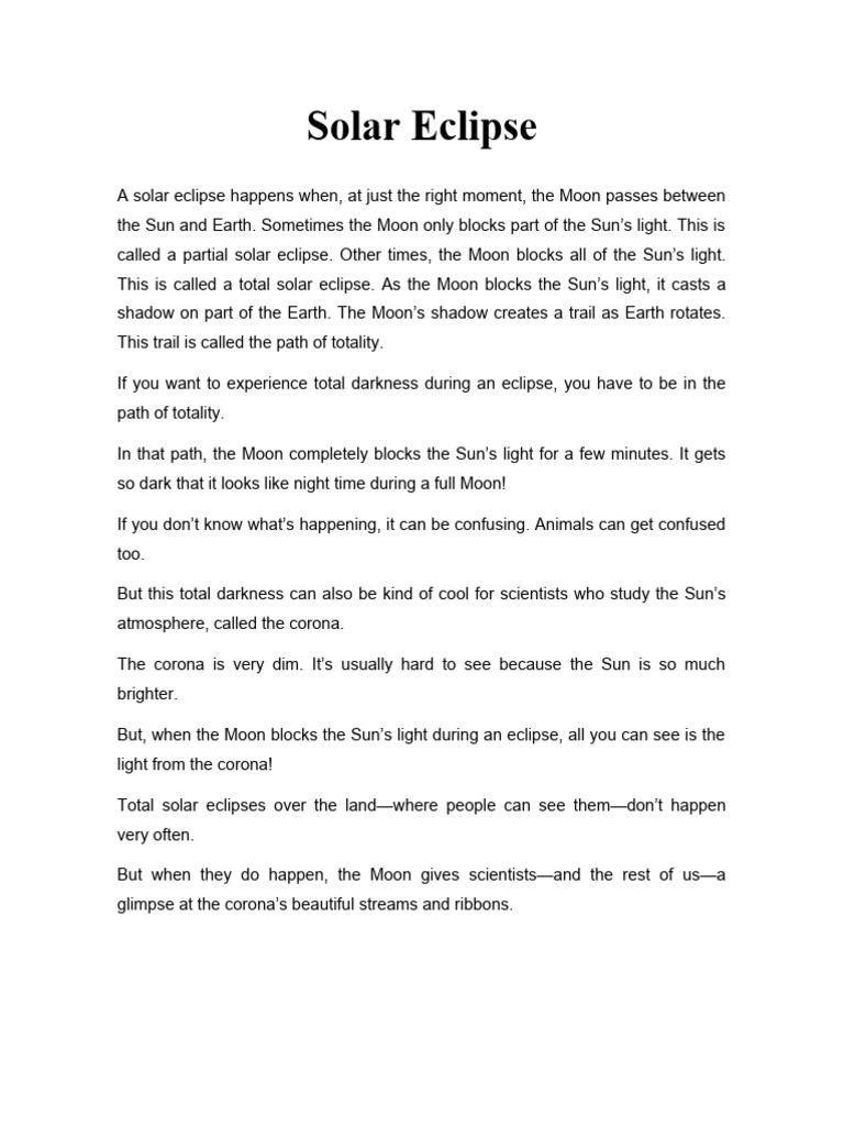 Solar Eclipse | PDF | Luna | Dom