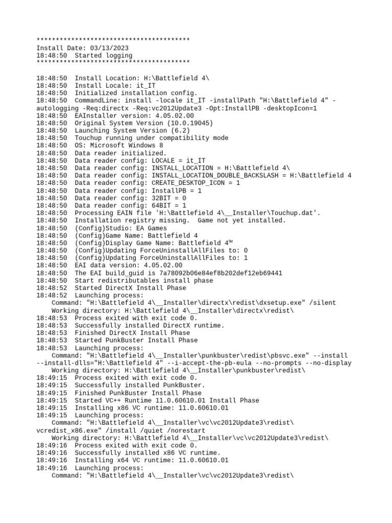 Install Log | PDF | Windows Registry | Software