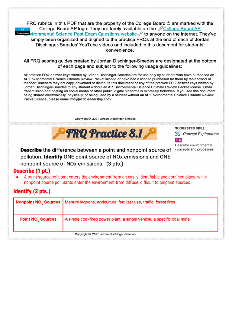 8 FRQ Key | PDF