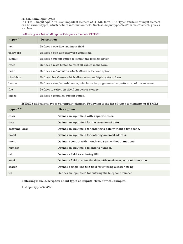 HTML Form and Attributes | PDF | Html | Computing