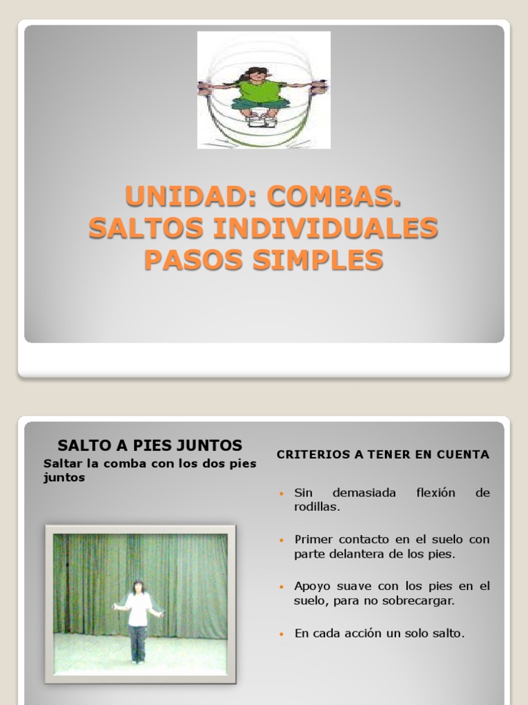 PowerPoint Ejercicios Con Combas | PDF