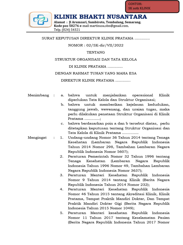 TKK.1.2 - 3 - Sotk Klinik | PDF