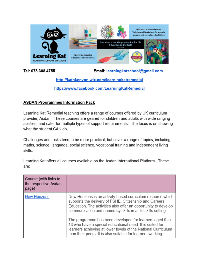 ASDAN Programmes Information Pack 2023 | PDF | Learning | Diploma