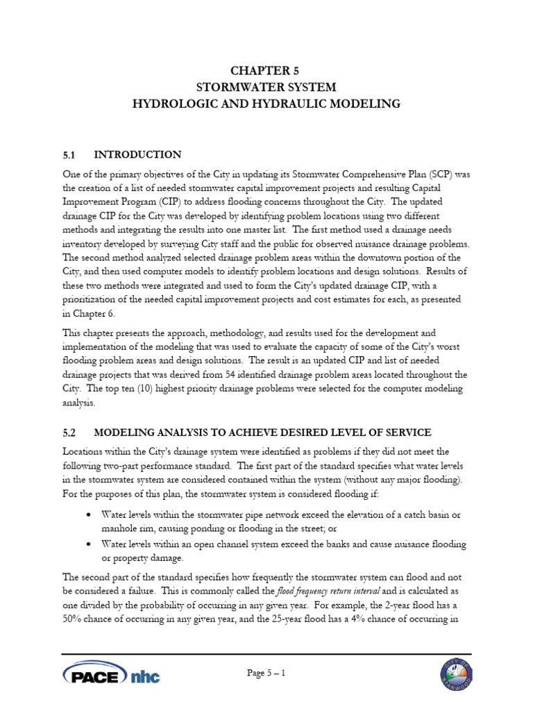Chapter 5 - Stormwater System Hydrologic Modeling PDF | PDF | Flood | Discharge (Hydrology)