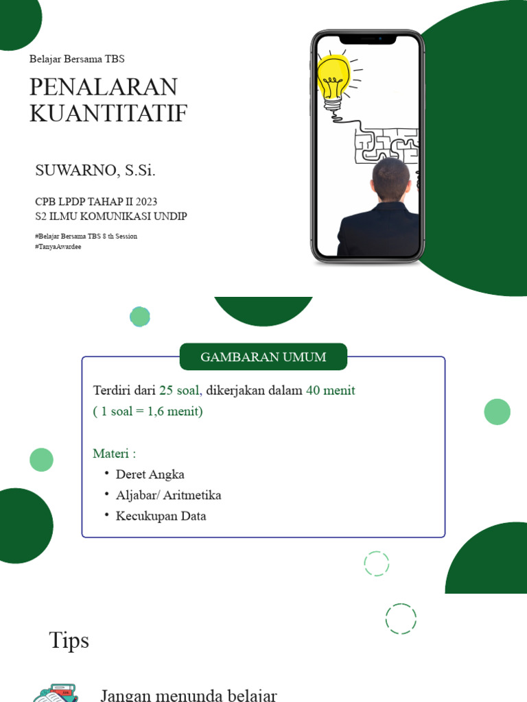 Kak Suwarno (Soal) Penalaran Kuantitatif | PDF