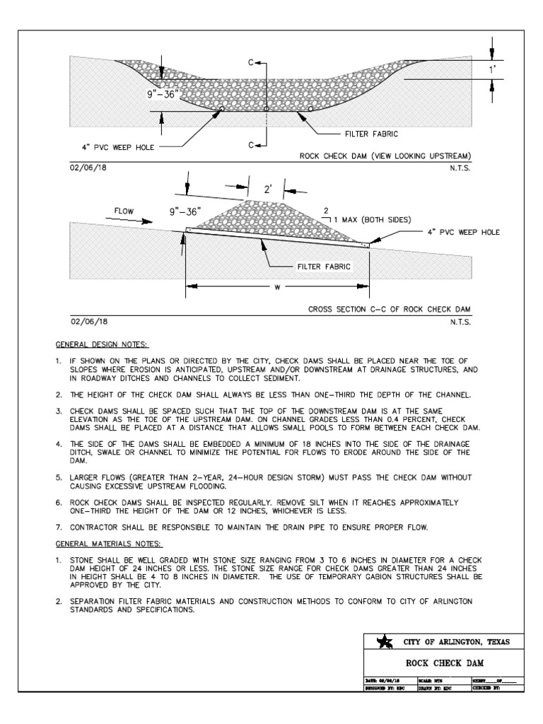 Rock Check Dam | PDF