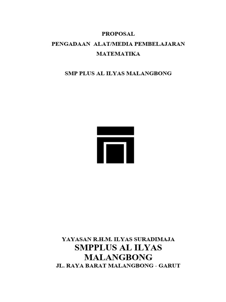 Proposal Alat Pembelajaran Matematika SMP Al Ilyas | PDF