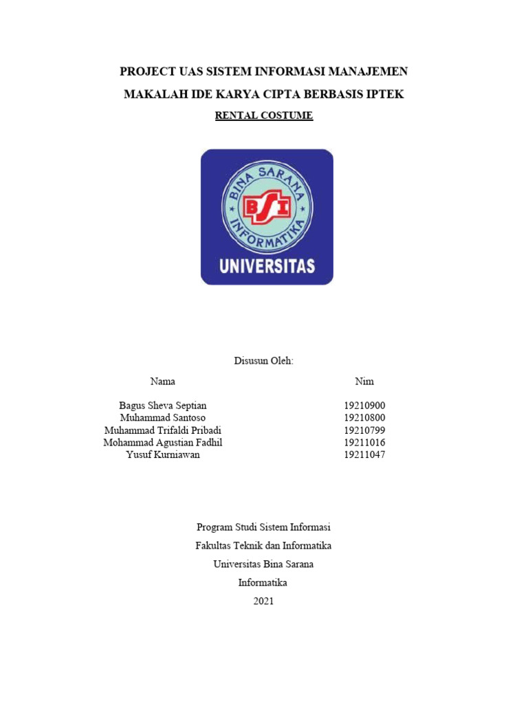 Makalah Project Uas Sistem Informasi Manajemen | PDF