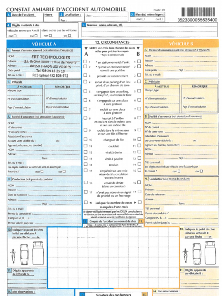 Constat Sans Tiers Vierge | PDF