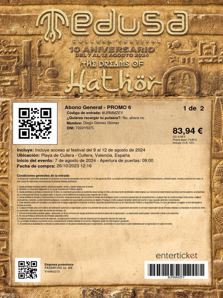 entradas | PDF | Documento de identidad