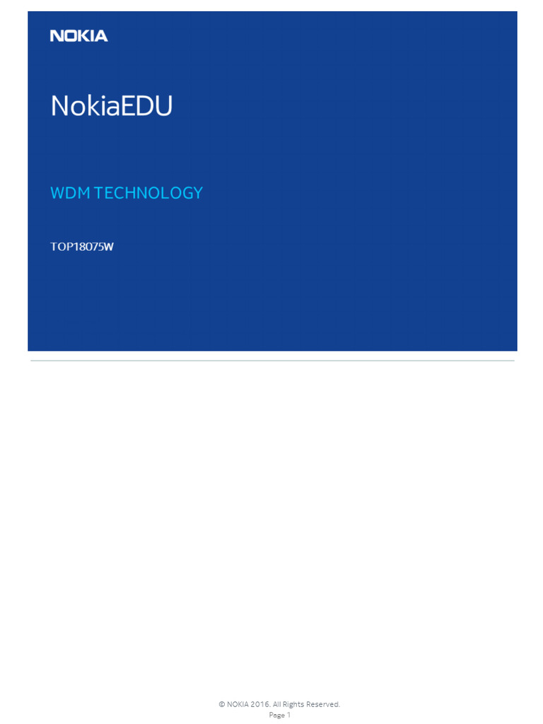 TOP18075W WDM Technology | PDF | Wavelength Division Multiplexing ...