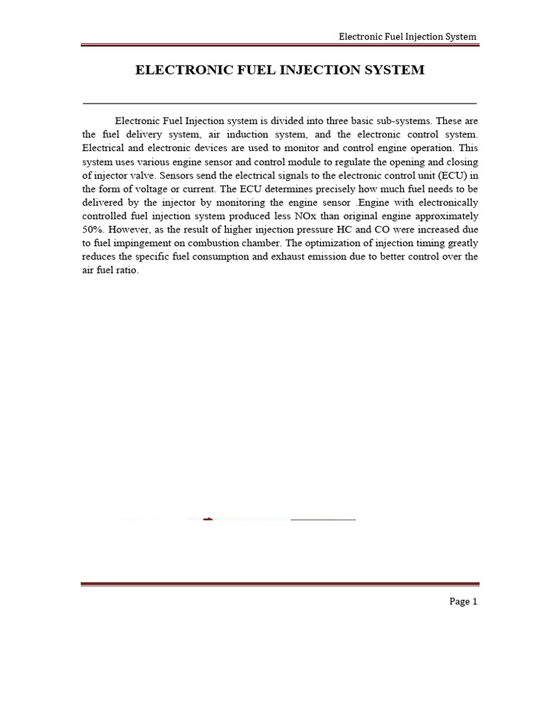 Electronic Fuel Injection System ELECTRO | PDF | Fuel Injection | Throttle