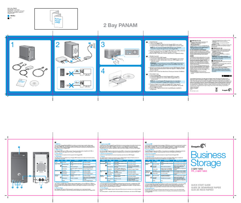 NAS 2bay QSG PANAM | PDF | Byte | Computer Data Storage