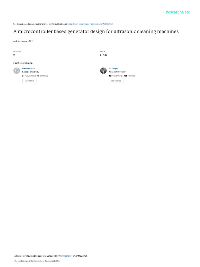 A_microcontroller_based_generator_design_for_ultra | PDF | Ultrasound | Liquids