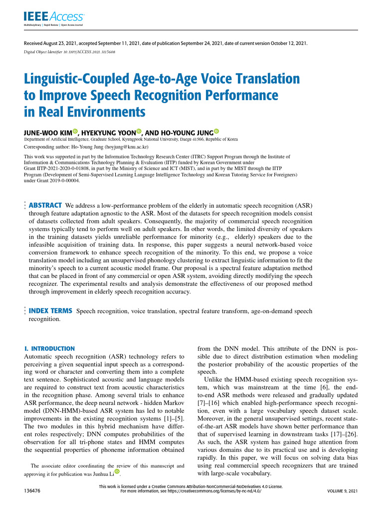 Linguistic-Coupled Age-to-Age Voice Translation To Improve Speech Recognition Performance in ...