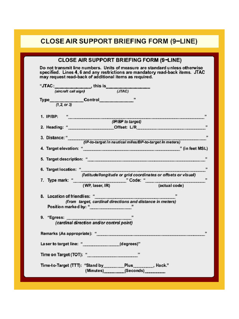 JTAC 9lines | PDF