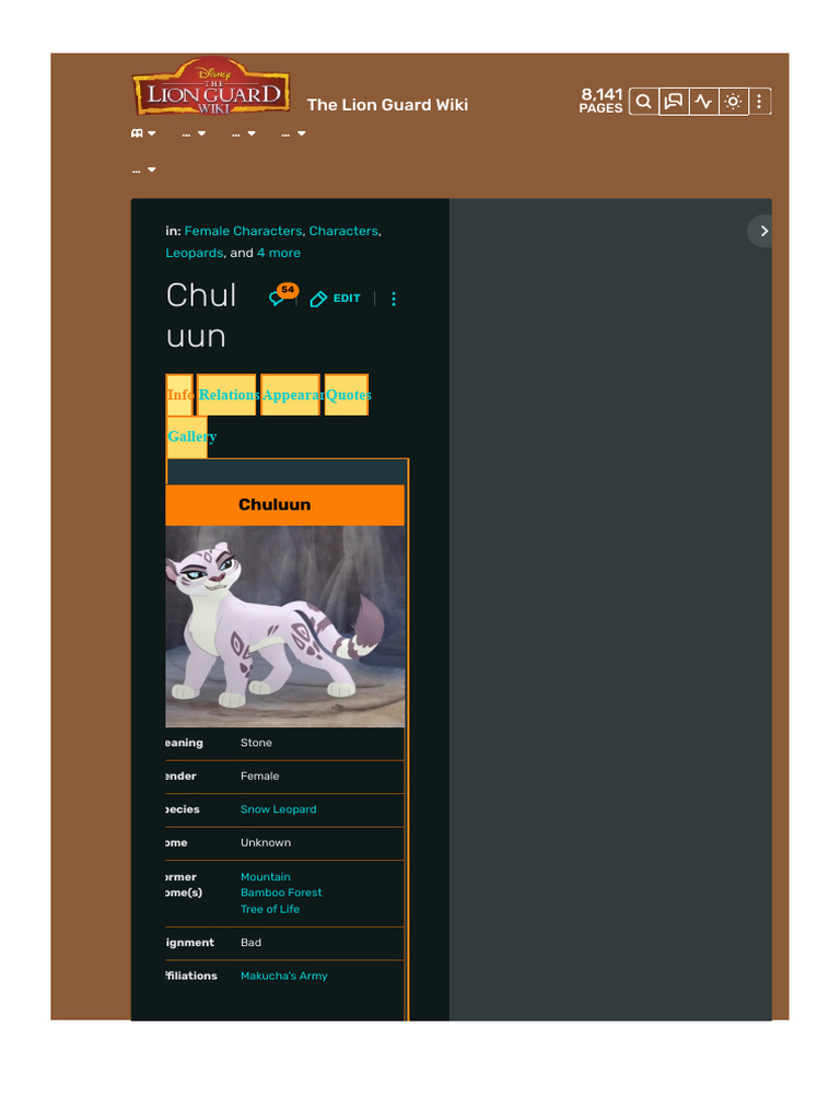 Chuluun - The Lion Guard Wiki - Fandom | PDF