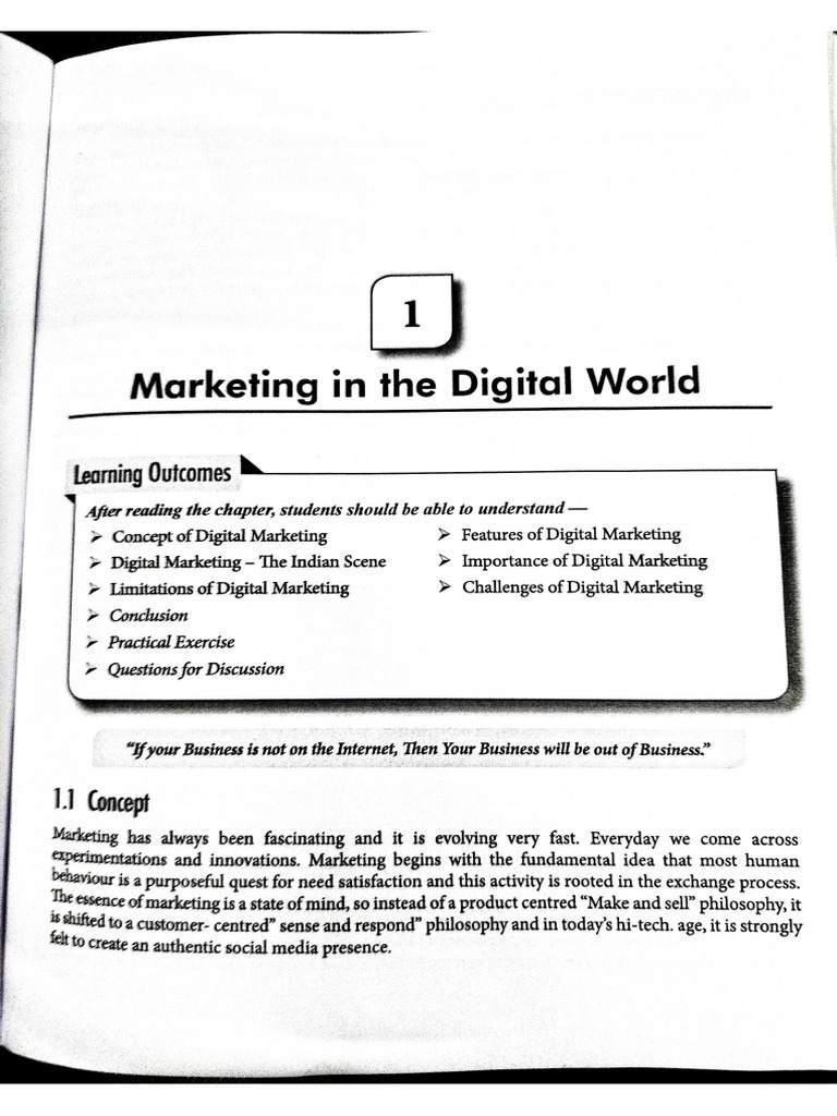 Digital Marketing Unit 1 | PDF