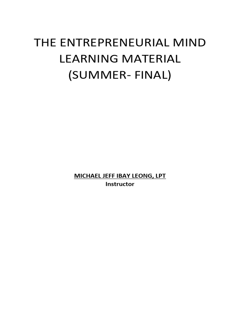 The Entrep Mind Summer Finals | PDF | Limited Liability Company | S Corporation