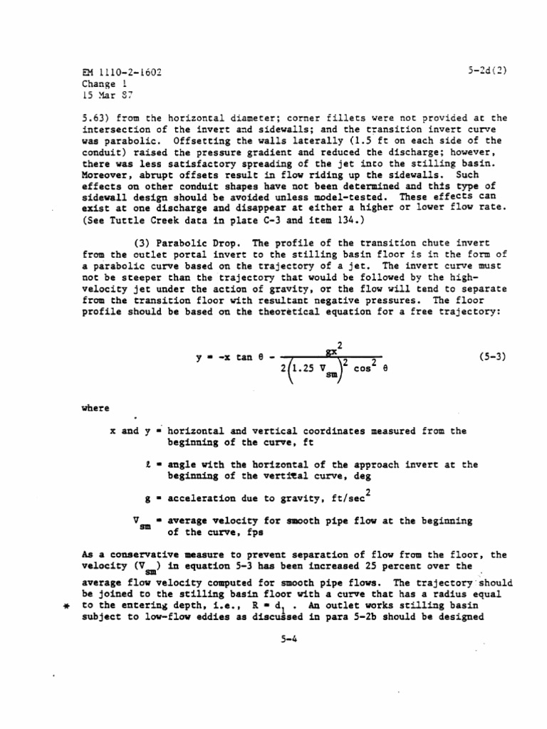 EM 1110-2-1602 Part 4 | PDF | Spillway | Mechanics