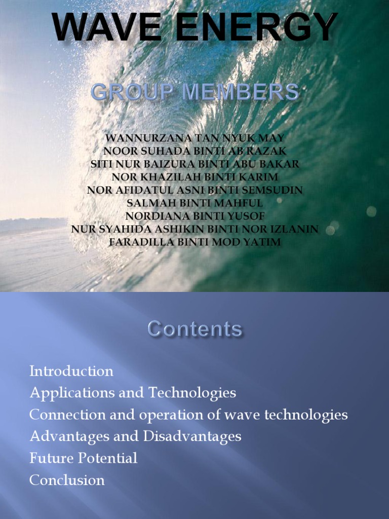 Wave Power: An Introduction to Wave Energy Technologies and Their ...