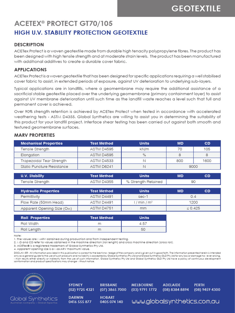 A4 ACETex Protect HF70105 - FA | PDF | Materials | Materials Science
