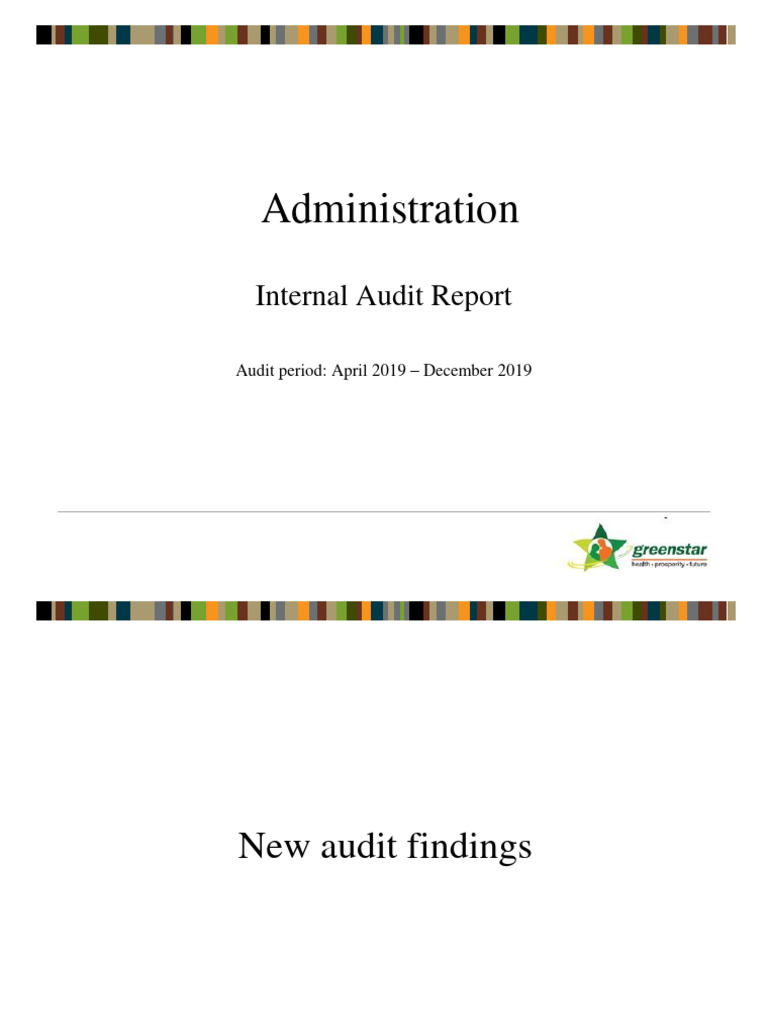 6.7 - Internal Audit Report - Admin | PDF | Photocopier | Car Rental