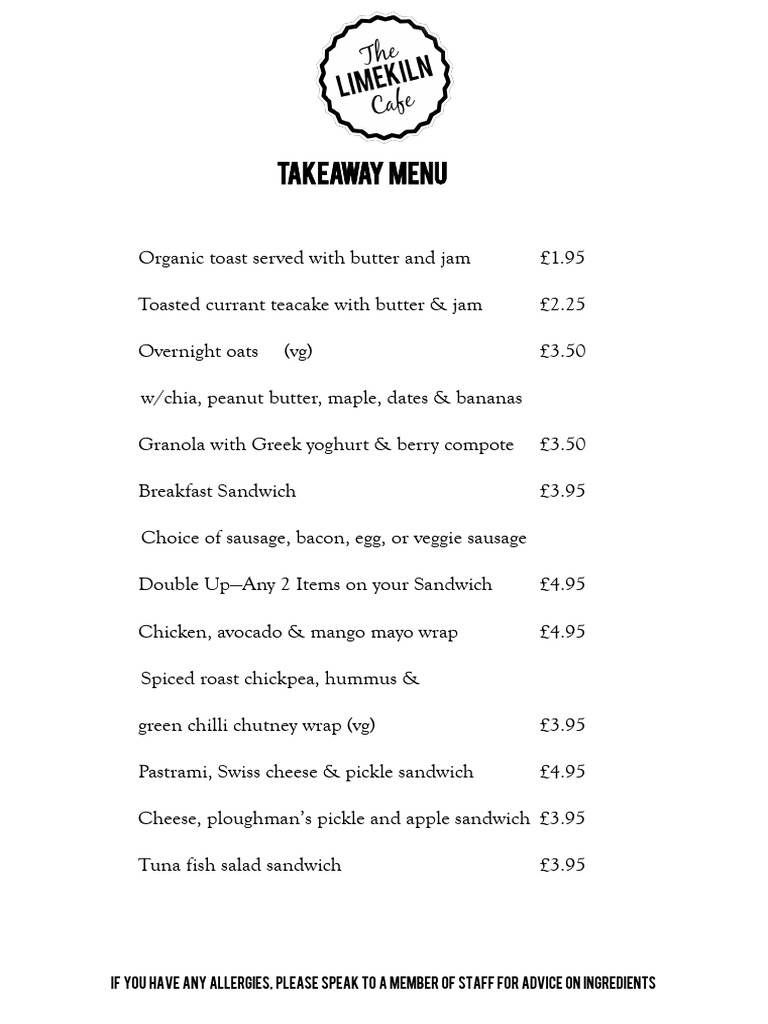 Takeaway Menu April 2021 2 | PDF