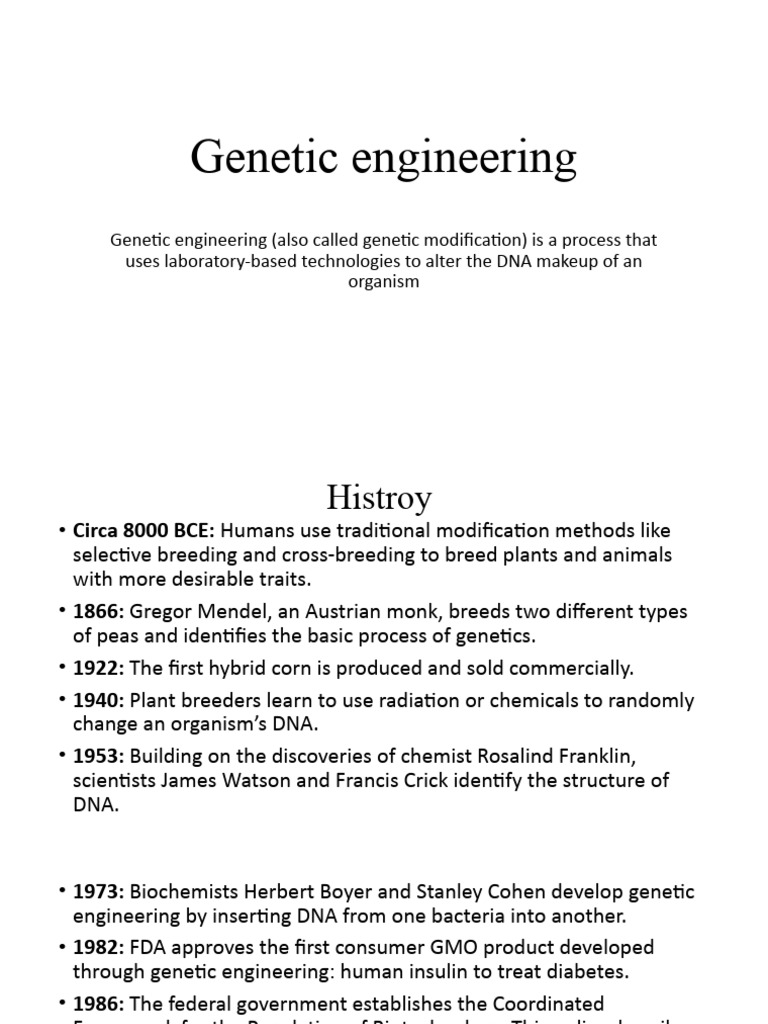 Lecture 14 Genetic Engineering | PDF | Genetic Engineering ...