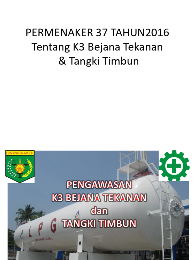 K3 Bejana Tekanan dan Tangki Timbun | PDF | Teknologi & Rekayasa