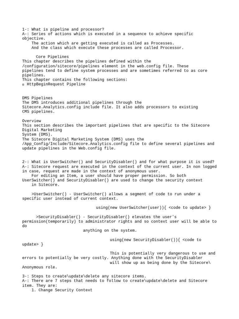 Sitecore_questions_04122023 | PDF | Computer File | Databases