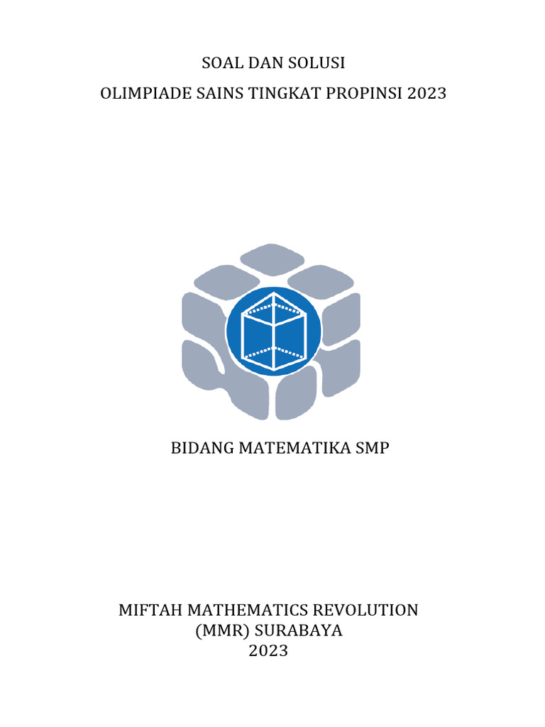 Soal dan Solusi OSP SMP 2023 MMR | PDF