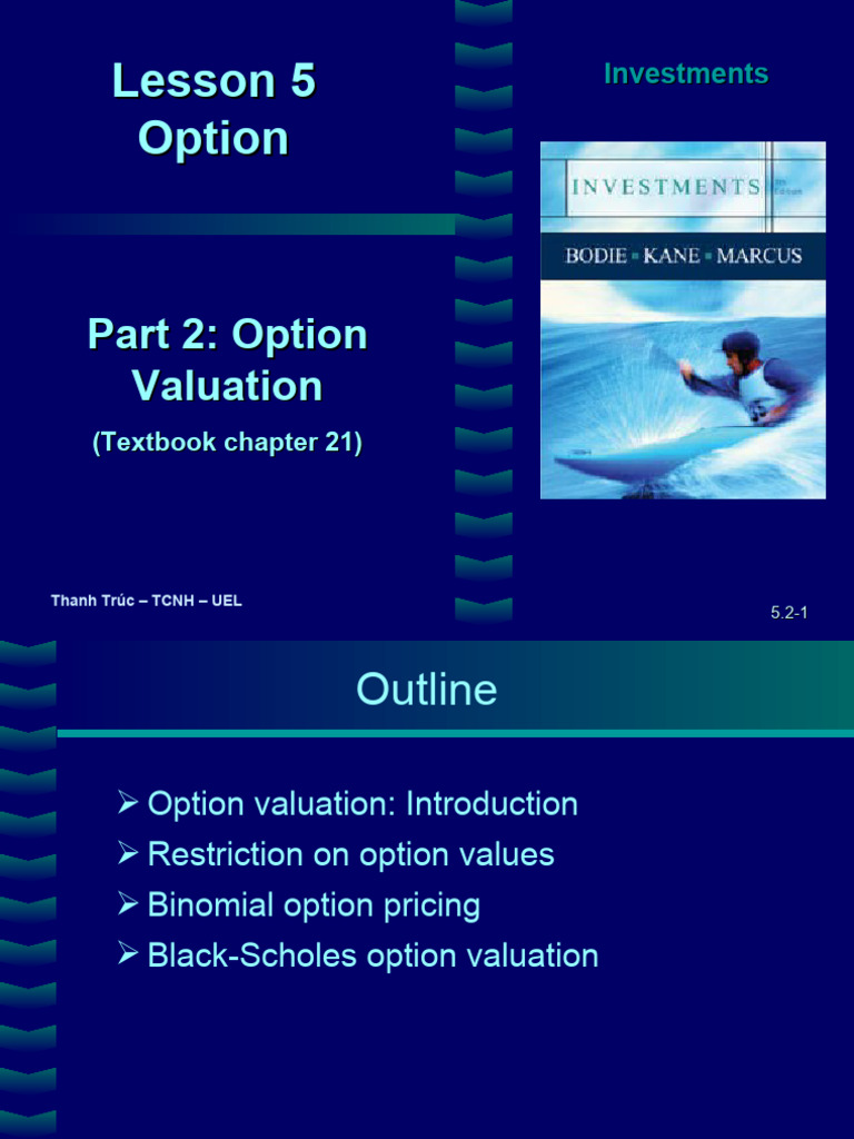 Ch5-2 Option Valuation (Eng) | PDF | Option (Finance) | Greeks (Finance)