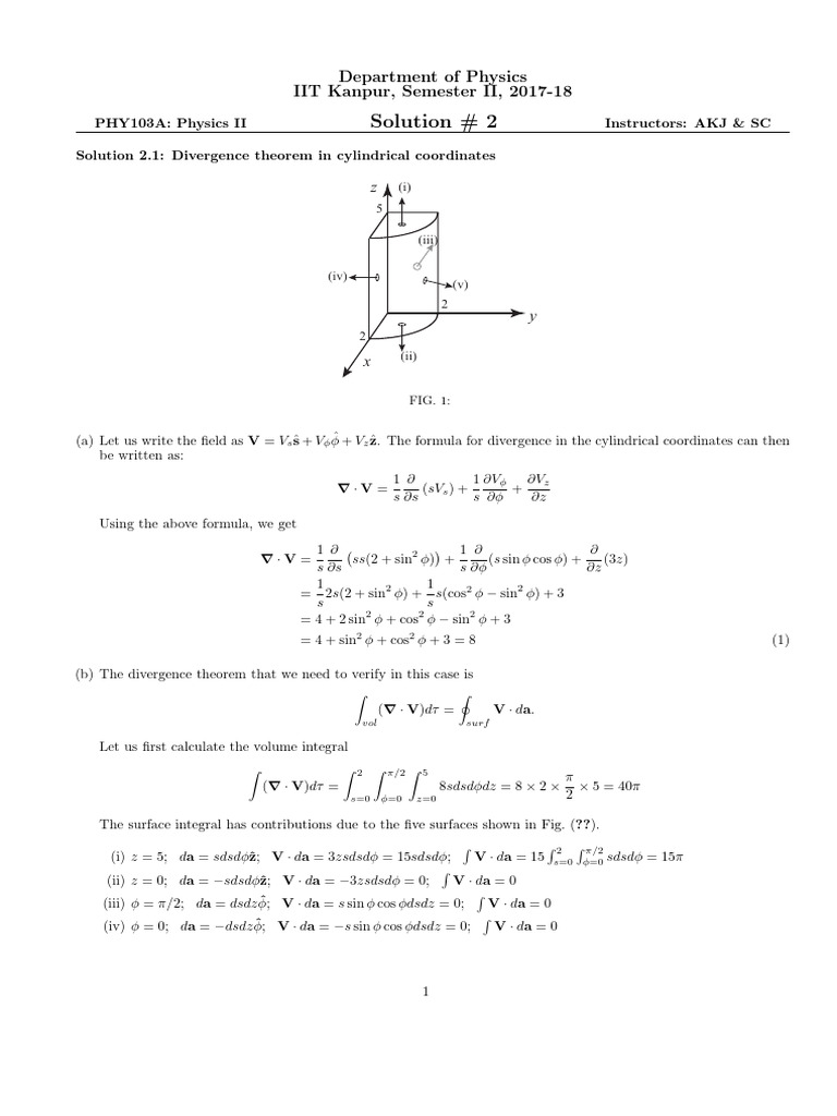 PHY103 Solution2 | PDF | Electric Field | Electrostatics