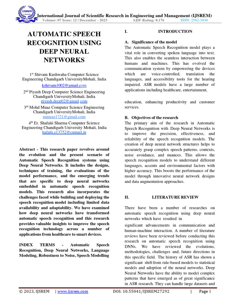 ASR with Deep Neural Networks | PDF | Speech Recognition | Deep Learning