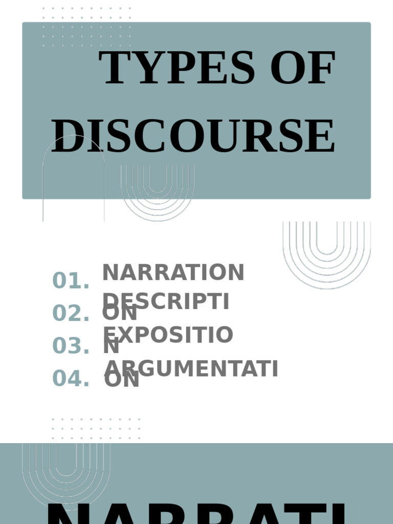Types of Discourse | PDF | Narrative | Writing