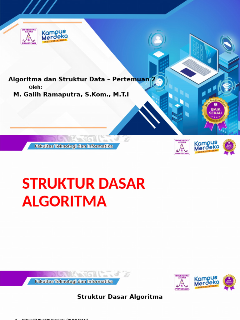Pertemuan 2 - Struktur Algoritma, Variabel Dan Tipe Data | PDF