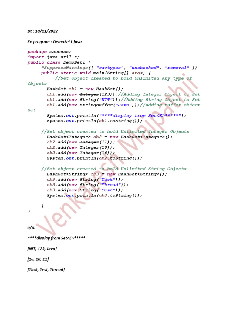 Class Running Notes 10th Nov Pdf Constructor Object Oriented Programming Programming