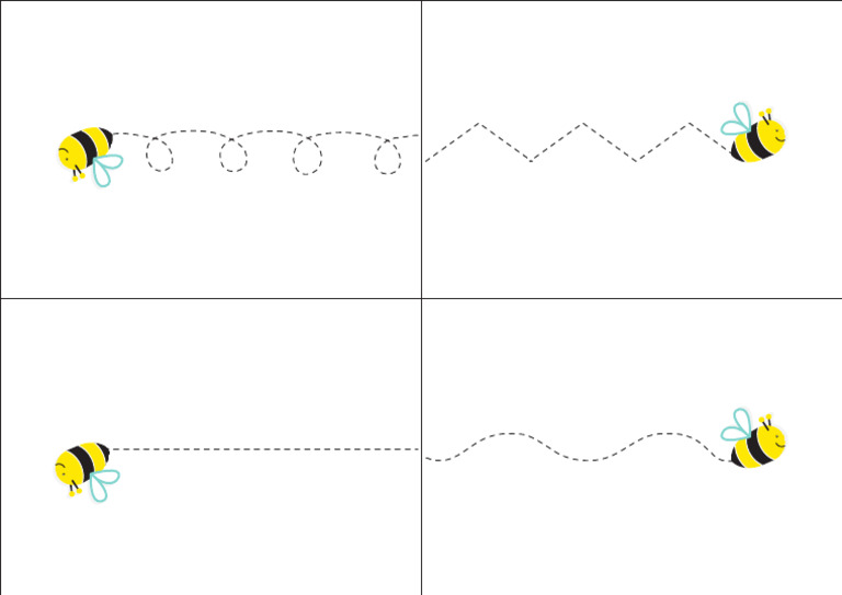Printplayfun Free Tracing Cards-Bees | PDF