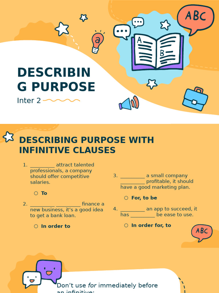 Interchange 3, u12 - Describing Purpose | PDF