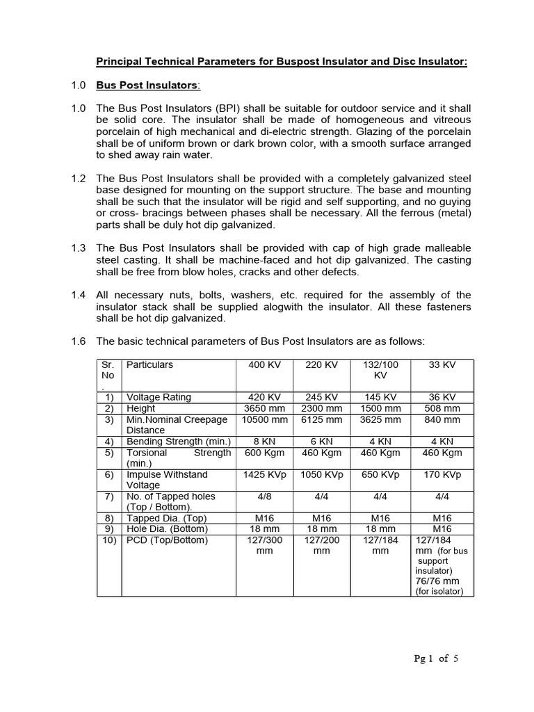 Annexure-D BPI | PDF | Insulator (Electricity) | Electricity