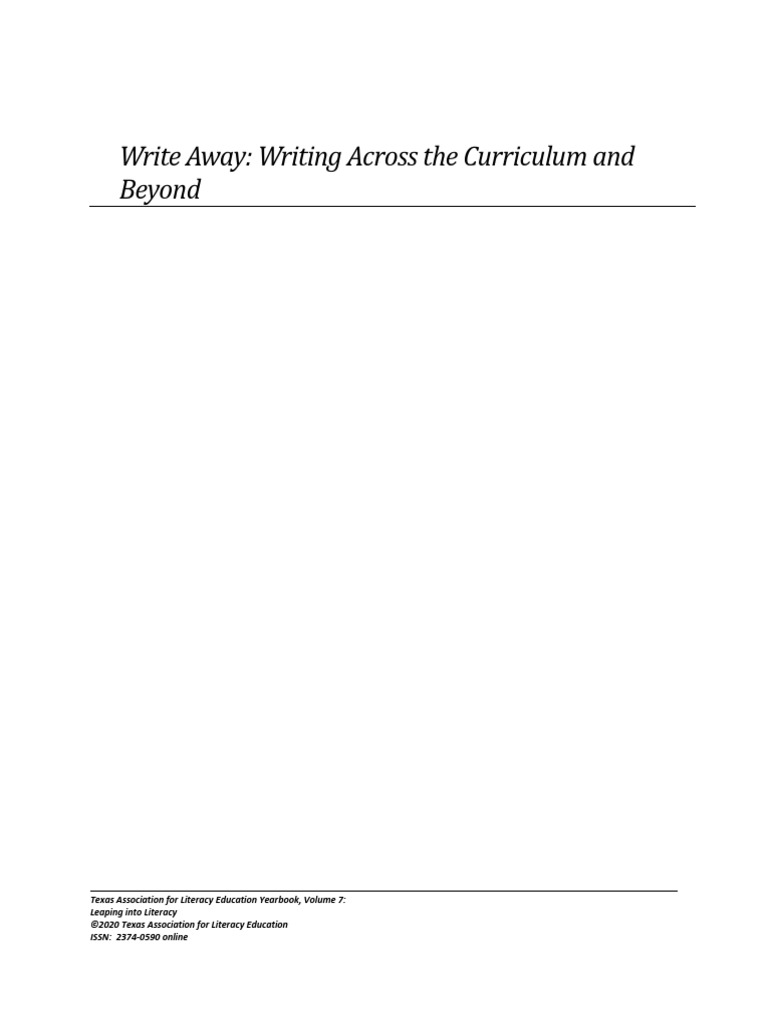Integrating Writing Across Curriculum | PDF | Curriculum | Teachers