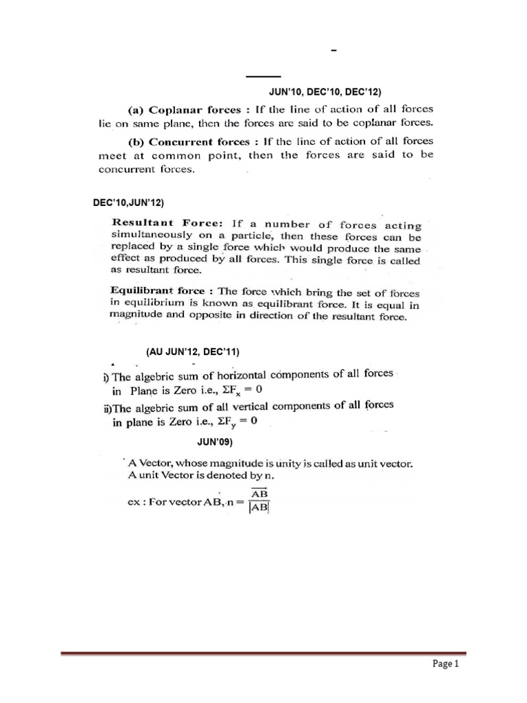 em Unit 1 | PDF | Force | Tension (Physics)