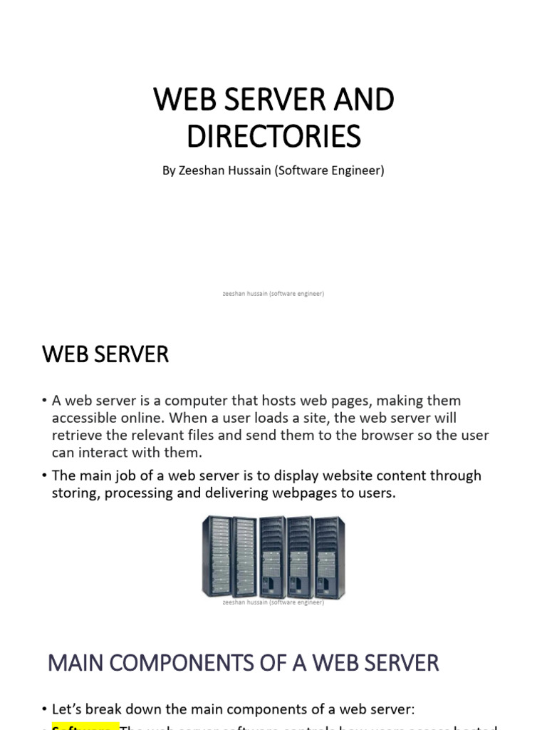 #03 Web Server and Directories | PDF | World Wide Web | Internet & Web