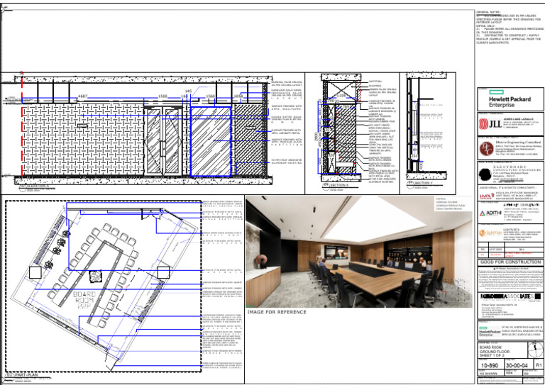 Board Room Construction Drawing R1 | PDF | Architectural Elements ...